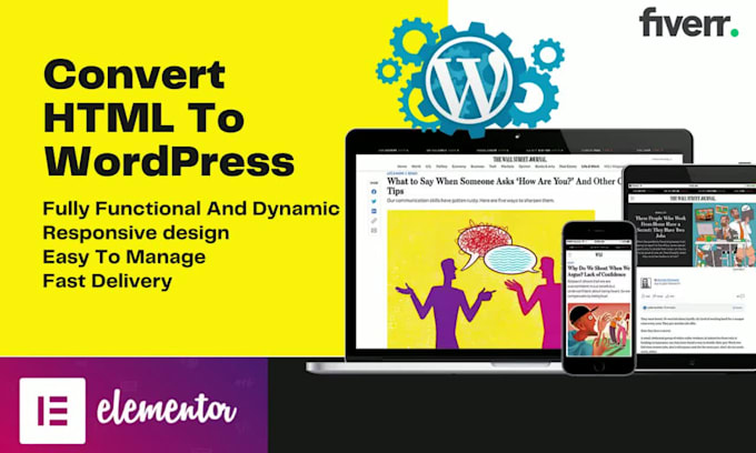 Convert html to wordpress theme fully customized by Muneeb006 | Fiverr