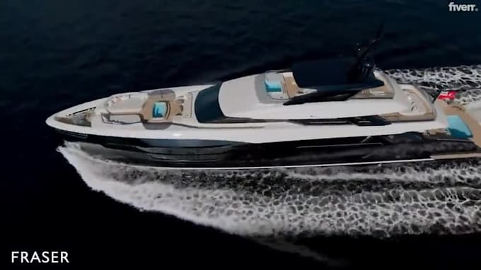 Render cgi 3d yacht animation, 3d boat design, 3d ship modeling and ...