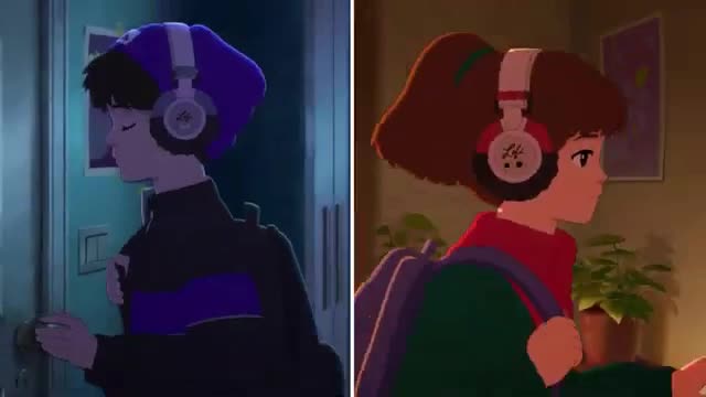 Create lofi loop animation, illustration gift, anime style, 4k quality ...