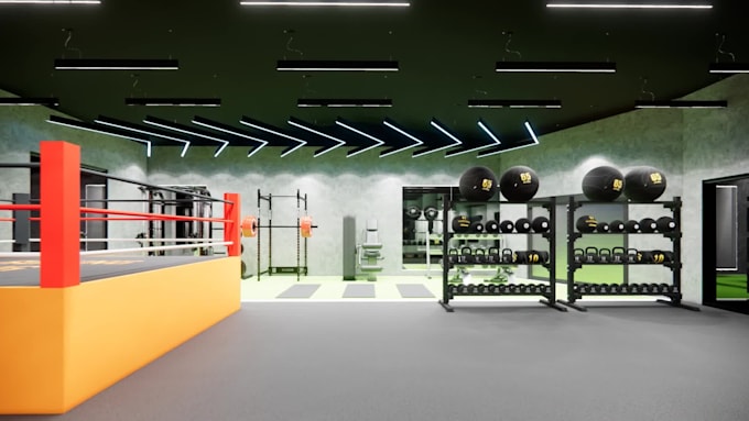 Create functional and modern boxing gym interior designs with video ...