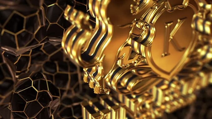 Do 3d luxury gold metal fire logo animation reveal intro by Visualswork ...