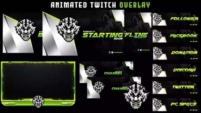 Create animated twitch overlay and logo for your stream by Emilly_art1 ...