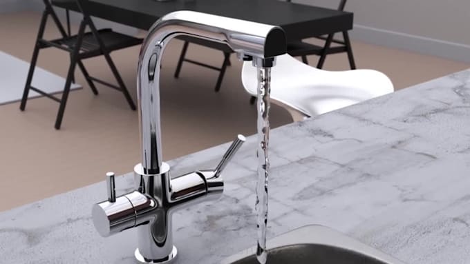 Render photorealistic cgi 3d water product, 3d fluid vfx, 3d water ...