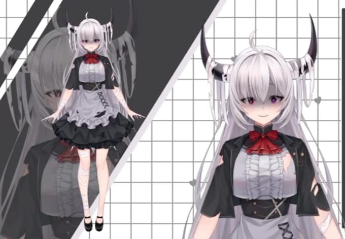 Draw and rig vtuber model, live2d vtuber model, vtuber commission by ...