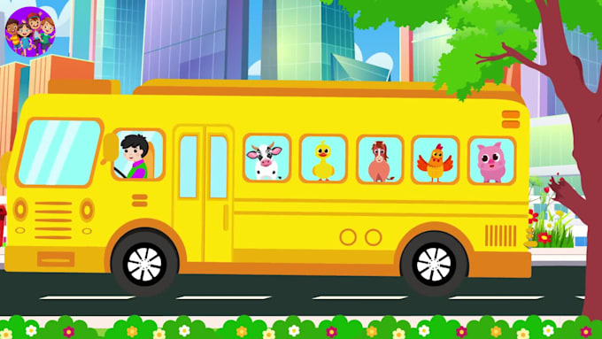 Create 2d nursery rhymes learning video for kids by Hridoy_kids | Fiverr