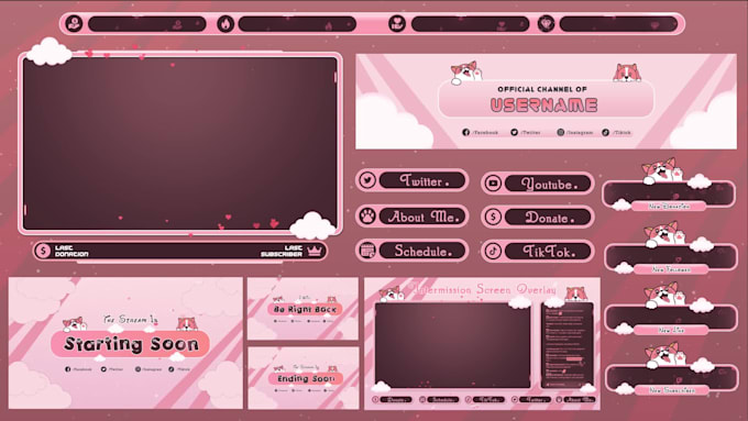 Design unique animated cute overlays for your twitch stream by Nftarts ...