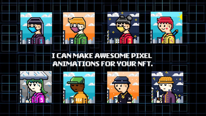 Create a custom pixel art animation for your cryptopunk nft by Mobstudio10 | Fiverr