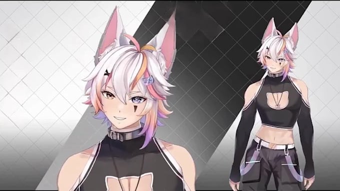 Design custom live2d vtuber model, 2d vtuber model, 2d vtuber rigging ...