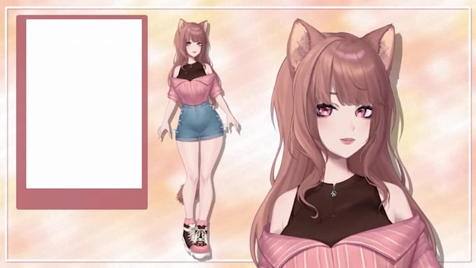 Draw and rigging live2d model, liv2d rigging, 2d rigging, vtuber ...