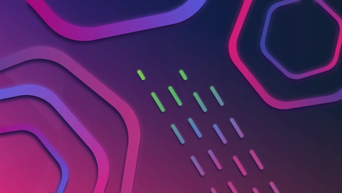 Create modern geometric animated background in polygon hexagon style by ...