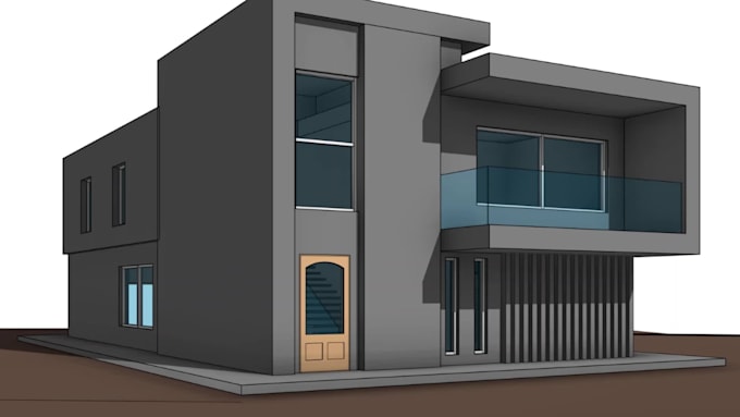 Draw 2d architecture drawings 3d floorplan in revit by Zia_qureshi_21 ...
