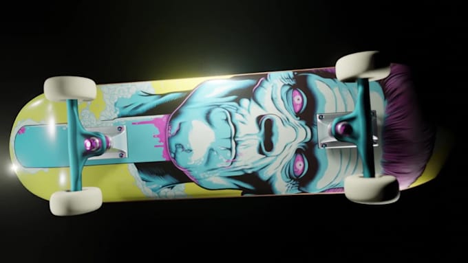 Design realistic skateboard, snowboard mockup and animation by ...