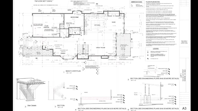Design your architectural floor plan and construction drawing in cad by ...