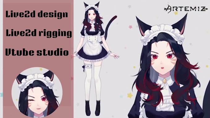 Draw high quality live2d model for vtuber,iive2d vtuber rigging for ...