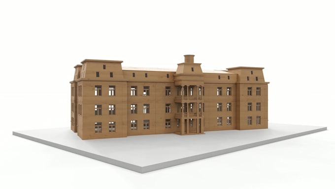 Render wood scale model, maquette, conceptual model of your object by S ...