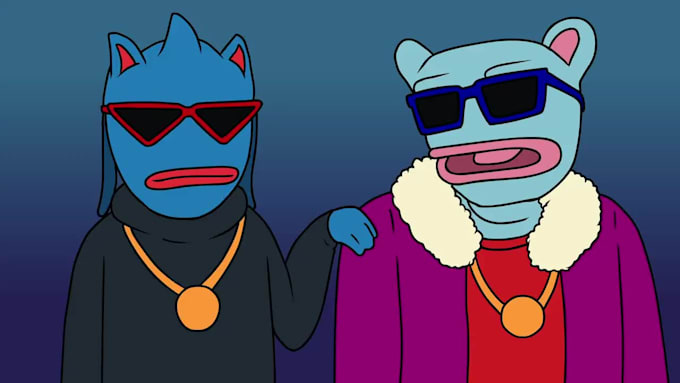 Create 2d memecoin animation, 2d solana ethereum kaspa memecoin ...