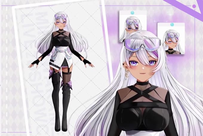 Draw and rig female, male 2d vtuber model, 3d vtuber model for live2d ...