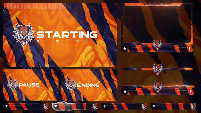 Design animated custom twitch overlays,logo for your stream by ...