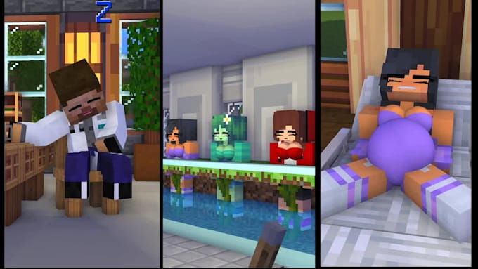 Make you 3d or 2d minecraft animation by Threemarche | Fiverr