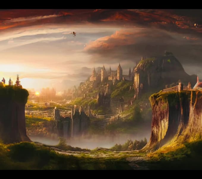 Create professional 3d fantasy environment illustrations and concept ...