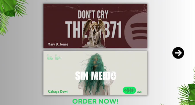 Design your spotify banner professionally by Saadsajjad_ | Fiverr