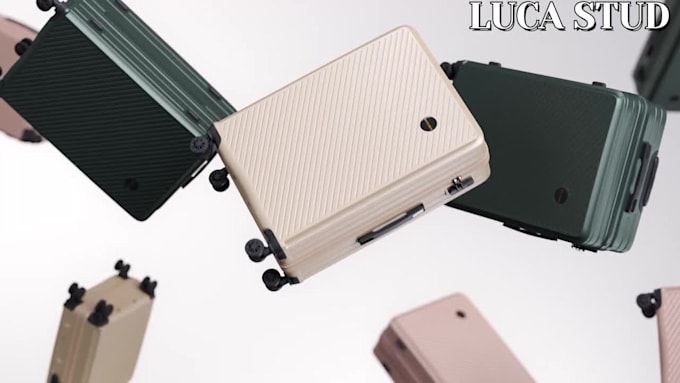 Create 3d suitcase animation, 3d leather suitcase design 3d luggage ...