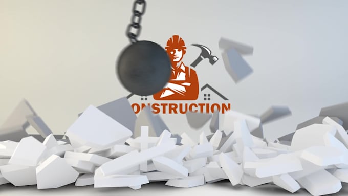 Create this 3d construction logo animation video by Alimsarder786 | Fiverr
