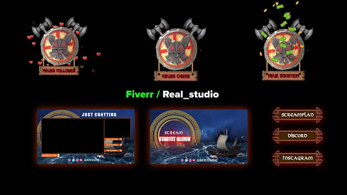 Do custom full animated twitch overlays for your stream by Real_studio ...