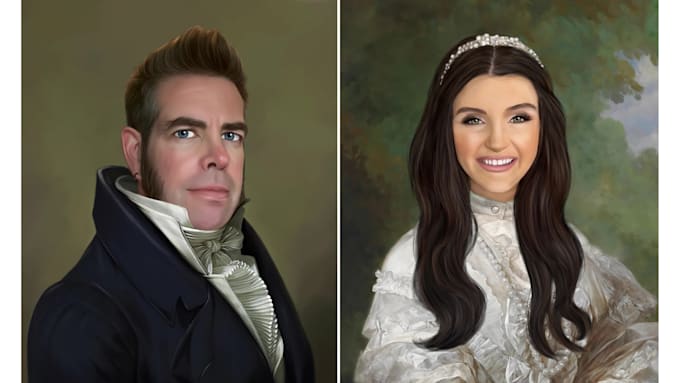 Do renaissance royal portrait paintings by Unq7arg | Fiverr