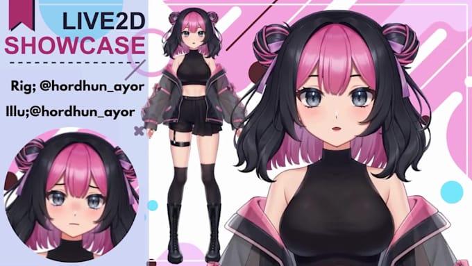 Draw and rig 2d vtuber , vtuber design, live2d rigging for vtubestudio ...