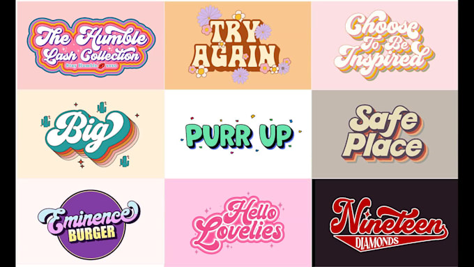 Design custom hand lettering, fun, playful, typography font logo by ...