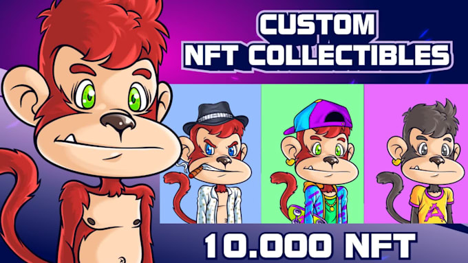 Do unique nft art collection with 100, 1k, 10k nfts by Raastudio | Fiverr