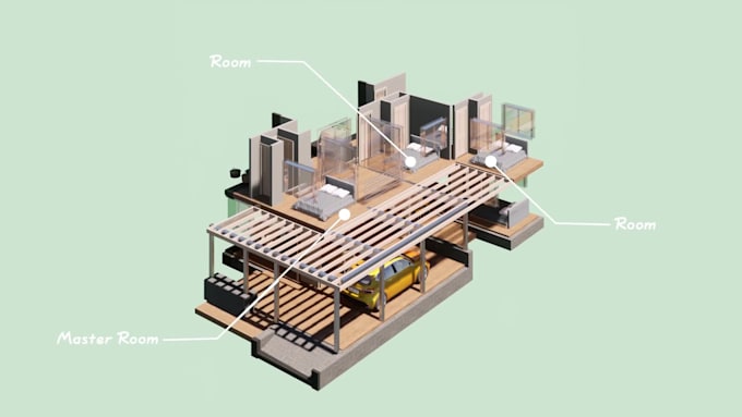 Produce high quality motion 3d floor plan architectural diagrams by ...
