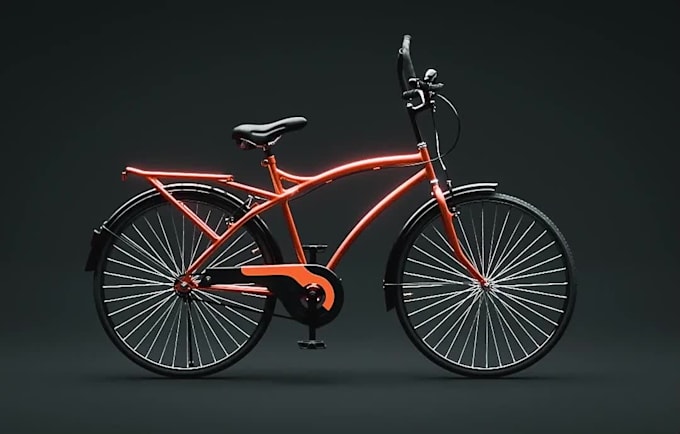 Make 3d bicycle animation 3d bike modeling 3d assembly 3d explainer ...