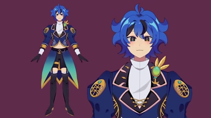 Design and rig anime live2d vtuber model character illustration for ...