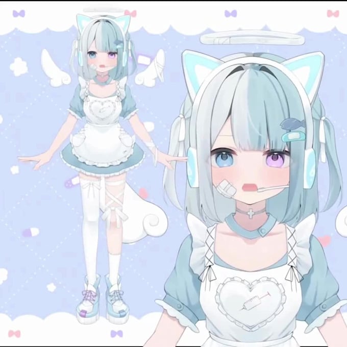 Create custom anime 2d vtuber oc, dakimakura, live2d avatar model for ...