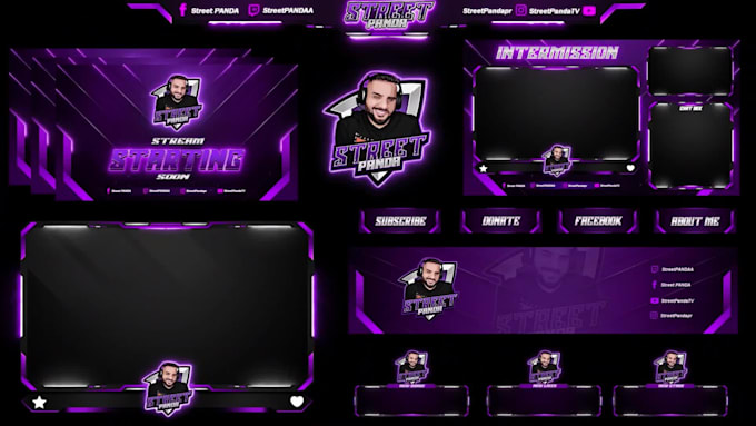 Stream Package Twitch Overlays Panels Screen Alerts Banners, 51% OFF