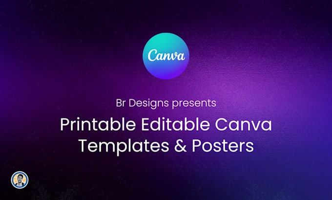 Design custom printable editable canva templates and posters by ...