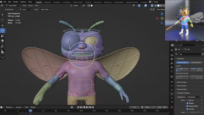 Do full character rig in blender by Tech_writer3 | Fiverr