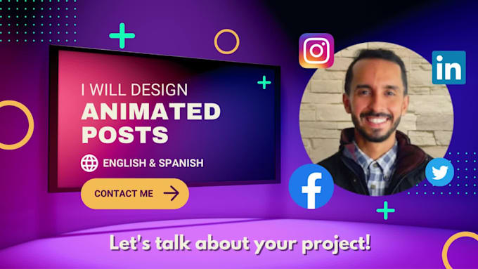 Design animated posts for your social media networks by Elbaquerox | Fiverr