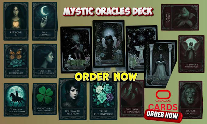 Design custom oracle card game decks with unique spiritual themes by ...