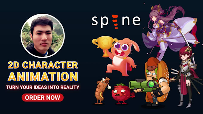 Create awesome 2d animation character, item with spine for your game by ...