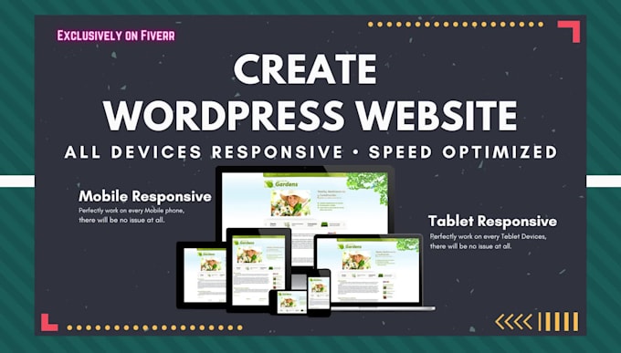 Create professional and responsive wordpress website design, landing ...