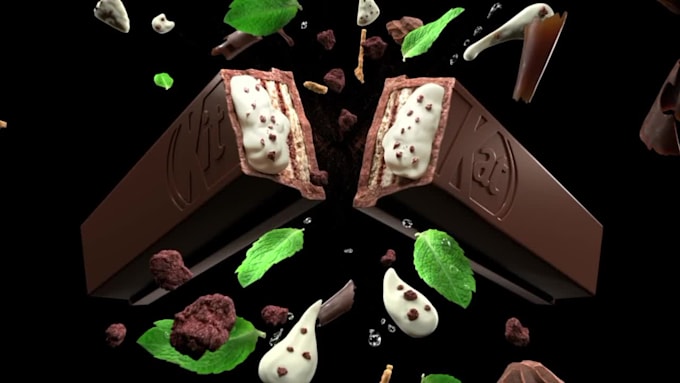 3d cgi food animation, chocolate bar 3d food beverage model snacks ...