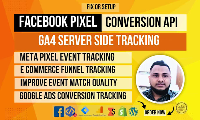 Fix or setup facebook pixel conversion api, fb capi, ga4 server side tracking by Rejwanalamrajib ...