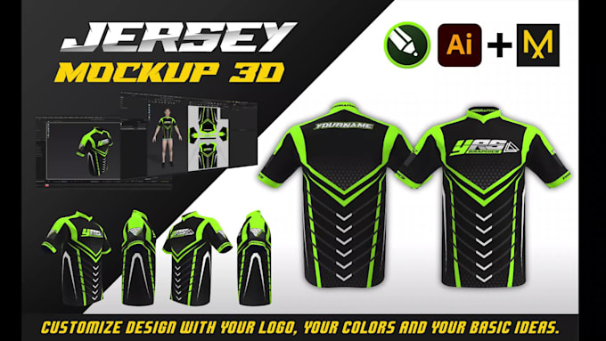 Render jersey design for your brand or team with mockup 3d by ...