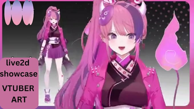 Draw cute 2d vtuber model, live2d vtuber model, 2d vtuber rigging ...