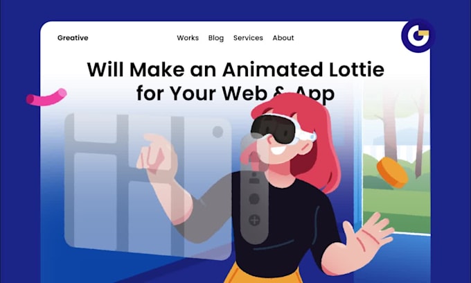 Make an animated lottie json for your web or app by Greativedesign | Fiverr