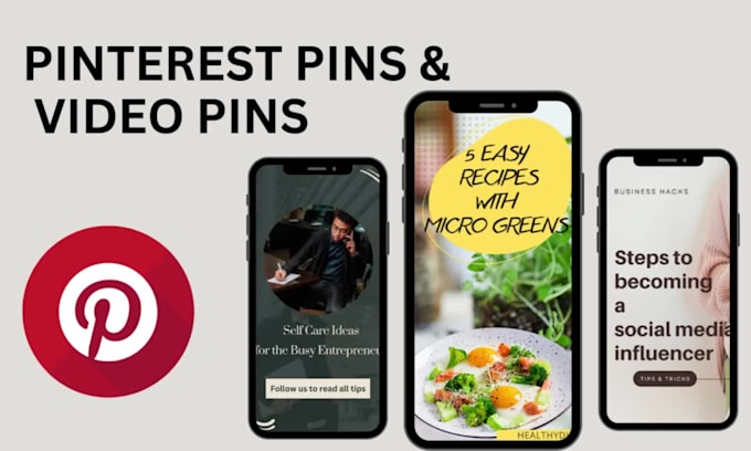 Design impressive pinterest pins and video pins by Zoey_lvy | Fiverr