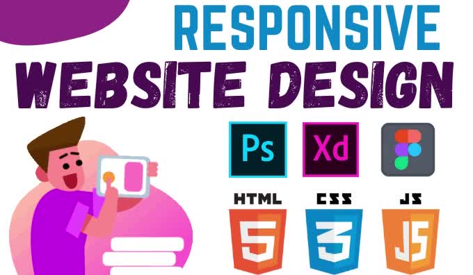 Create a responsive website design with my own concept by bootstrap5 by ...